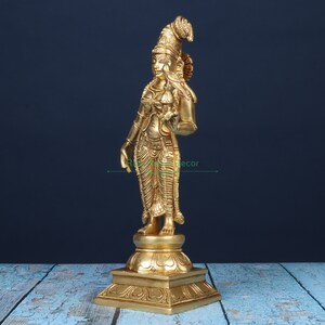 Brass Goddess Meenakshi Devi Statue - Bhudevi Form Idol - Lord Vishnu ...