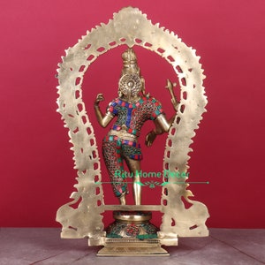 Ardhanarishvara 18 Statue Mahadev Parvati Sculpture Brass Shiva Shakti ...
