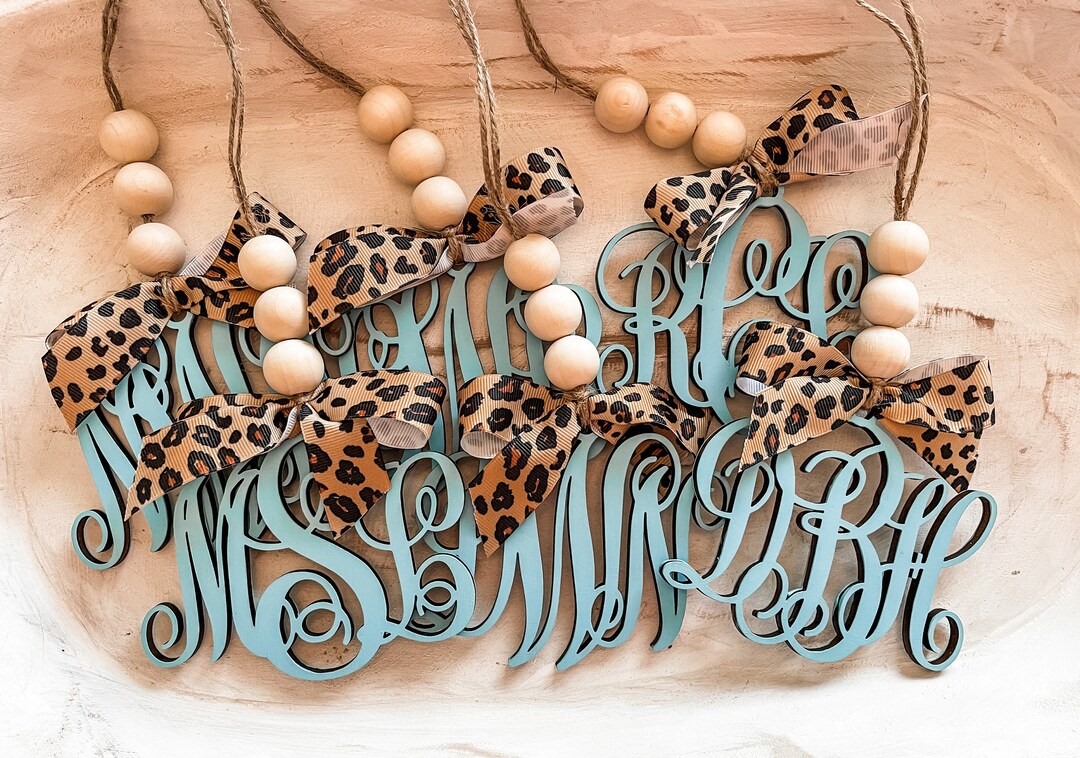 Monogram Car Charm| Rearview Mirror Car Charm| Car Charm| Car ...