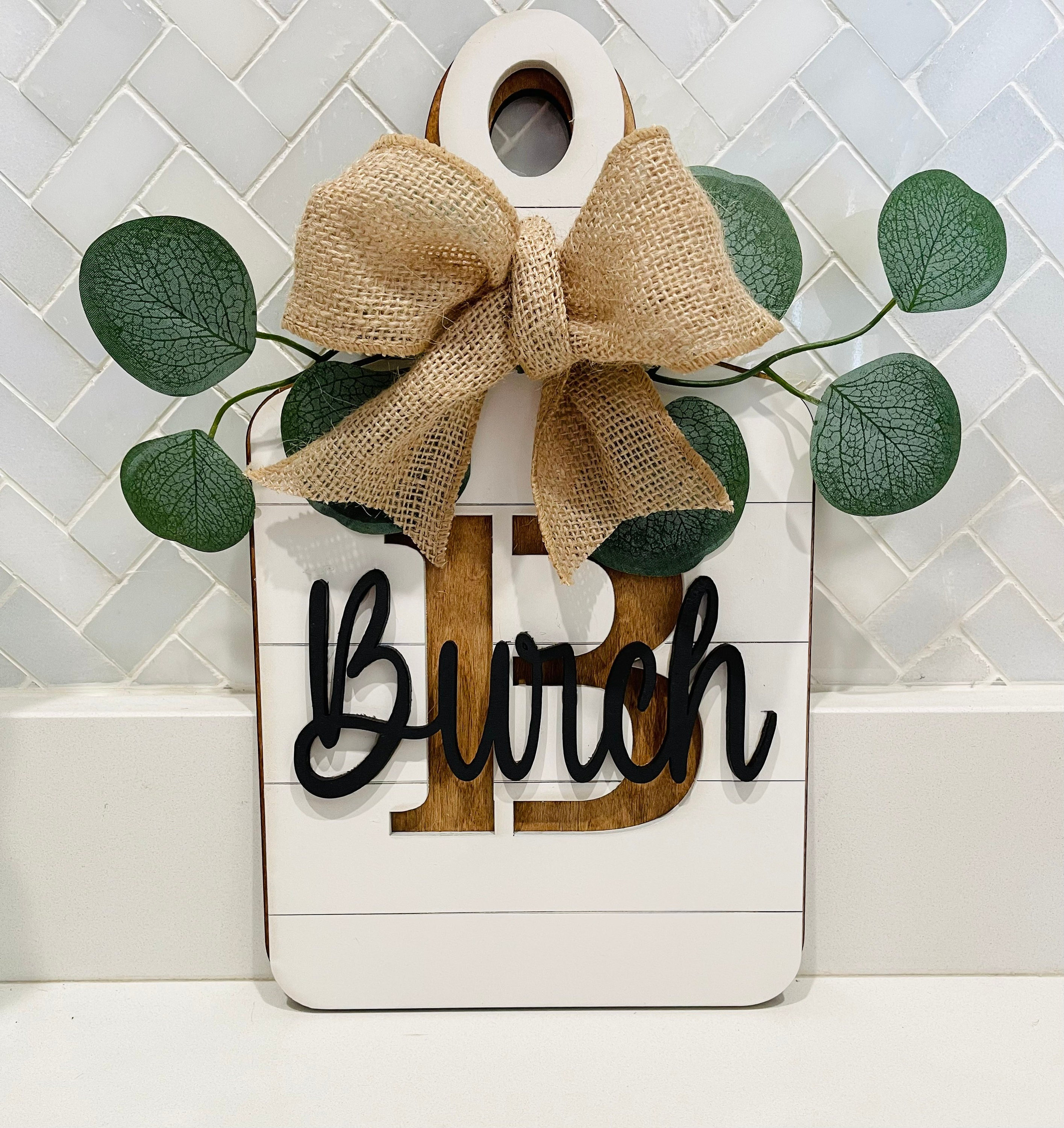 Decorative Cutting Board Sign Last Name Sign Kitchen Decor Personalized ...