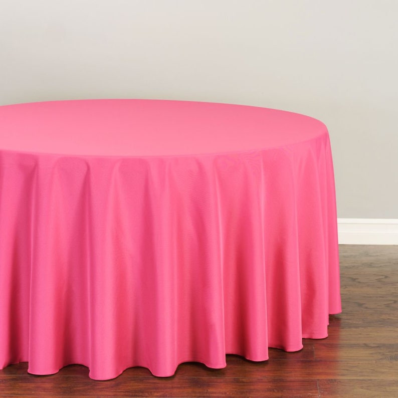 120 Inch Round Polyester Table Cloth Wedding Tablecloth Linen - Etsy