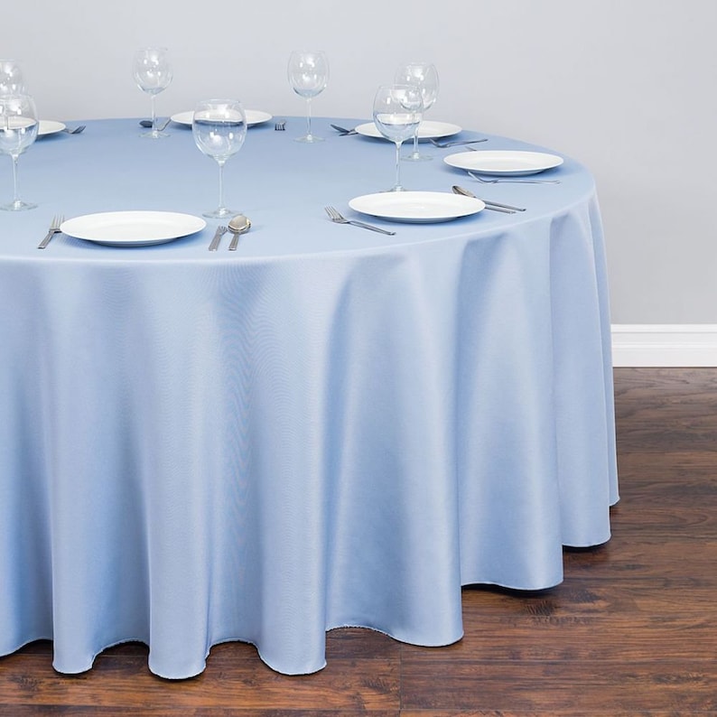120 Inch Round Polyester Table Cloth Wedding Tablecloth Linen - Etsy