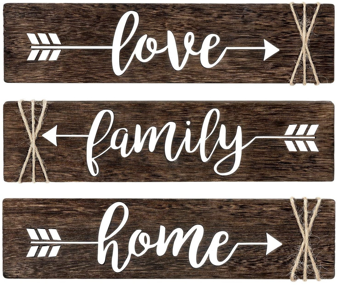 Rustic Wood Wall Home Decor, Farmhouse Decor, Wood Arrow Sign for Home ...