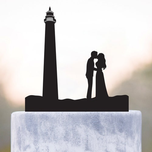Lighthouse Cake Topperlighthouse Theme Mr and Mrs Wedding - Etsy