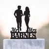 Runners Wedding Mr and Mrs Cake Topper,runner Wedding Last Name Cake ...