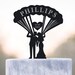 Parachute Wedding Cake Topper Bride and Groomskydiving - Etsy