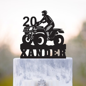 Custom Four Wheeler Cake Topper Birthday,atv Dirt Bike Happy Birthday ...