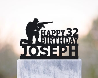 Army Cake Topper - Etsy