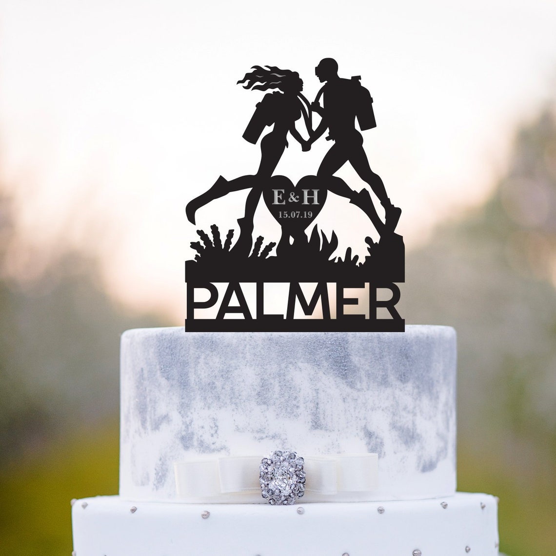 Scuba Diving Cake Topperdiving Cake Topperscuba Dive Couple | Etsy