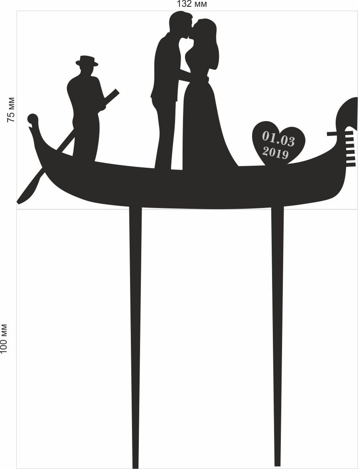 Gondola Wedding Cake Topper,venice Wedding Cake Topper,italian Wedding ...