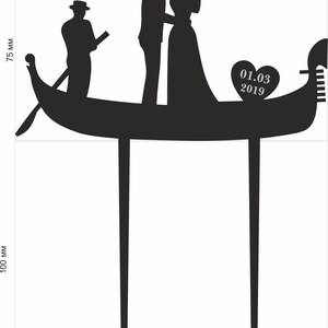 Gondola Wedding Cake Topper,venice Wedding Cake Topper,italian Wedding ...
