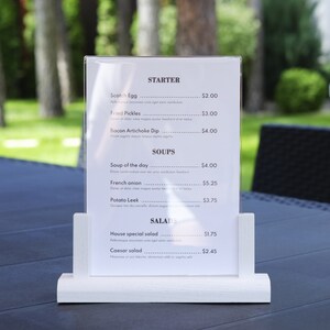 Menu Holder, Acrylic Sign Holder, Menu Board, Sign Holder Stand, Custom ...
