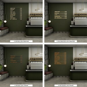 Letter Menu Board, Cafe Wall Menu, Changeable Menu Rails, Wall Mounted ...