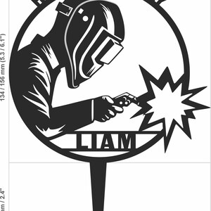 Welder Birthday Cake Topper, Welder Cake Topper, Custom Welder Birthday ...