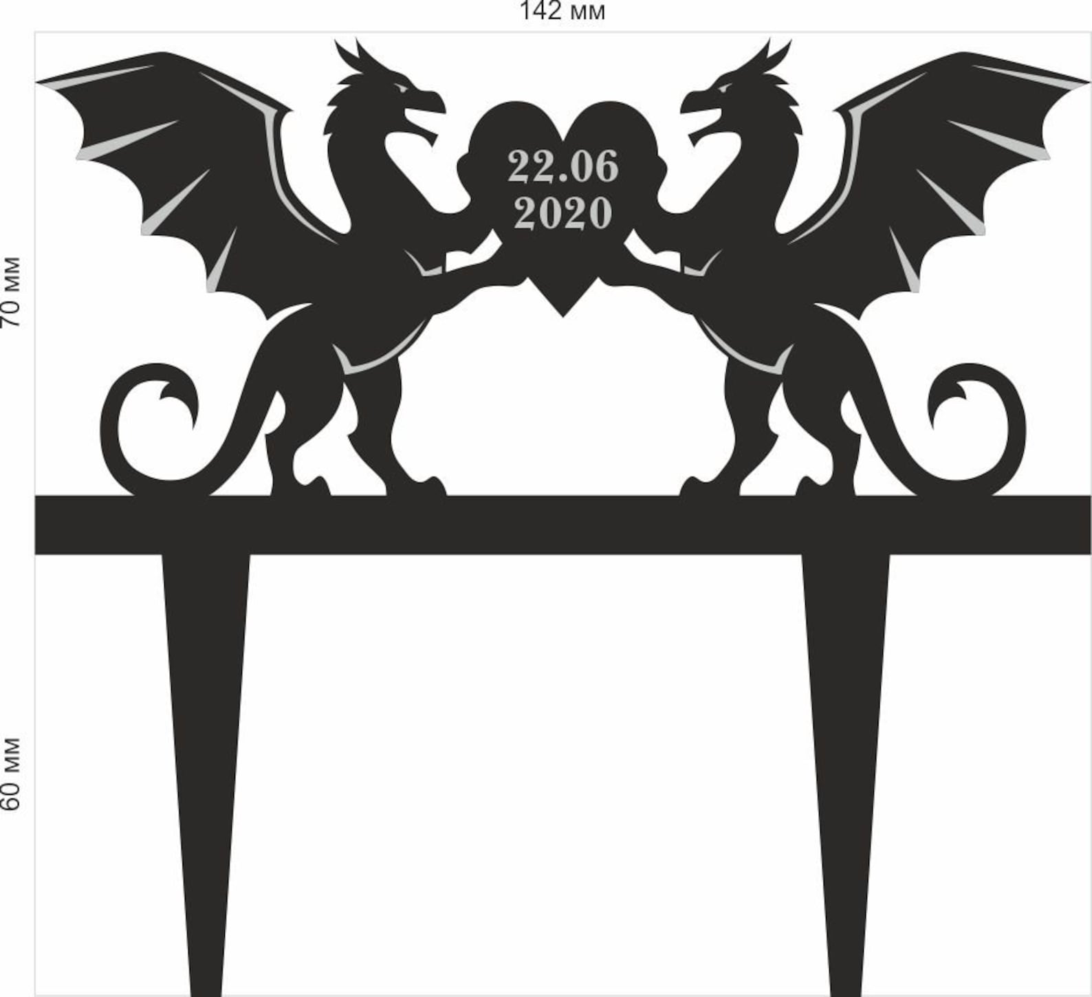 Dragon Fantasy Personalized Wedding Cake Topper,dragon Couple Wedding ...