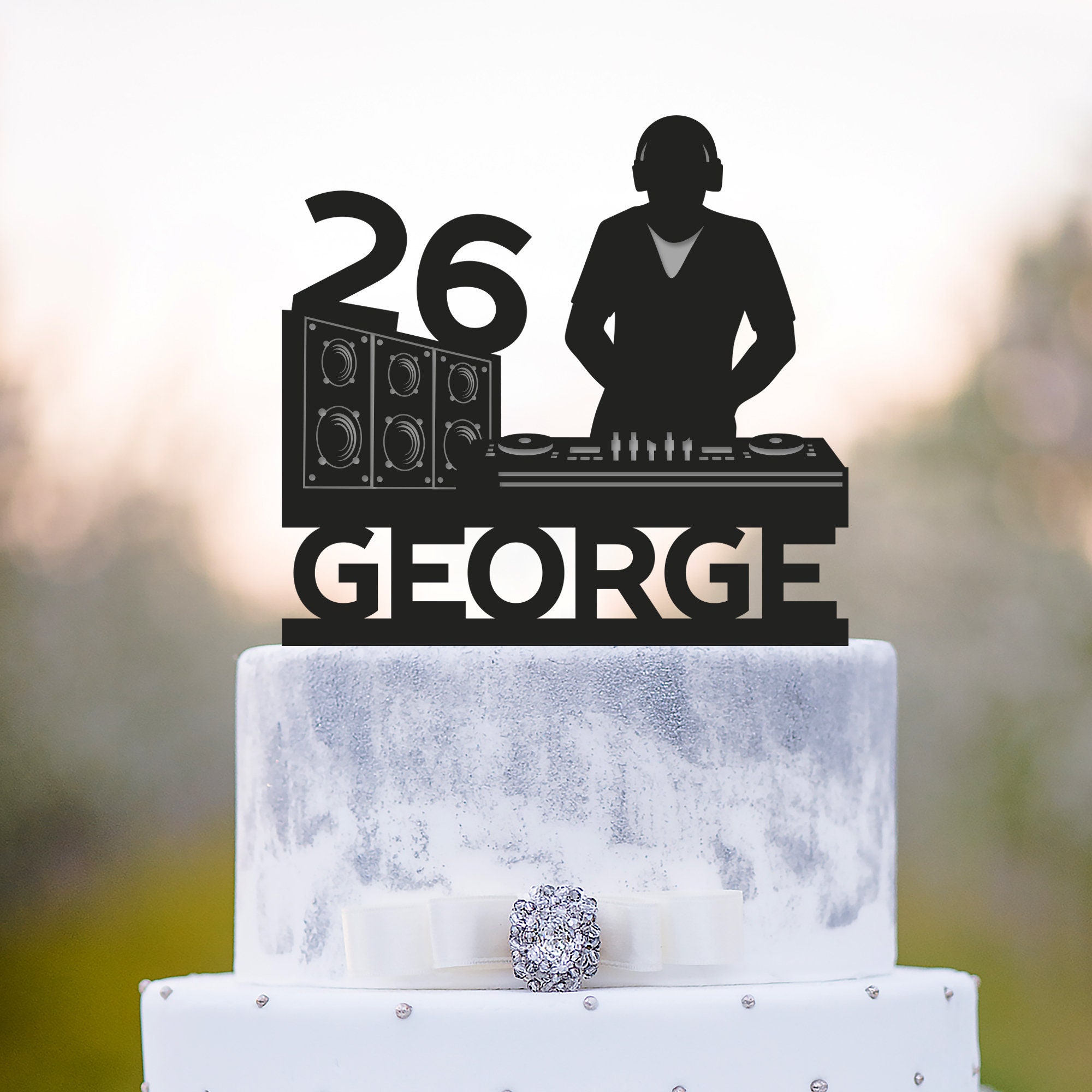 Custom Dj Cake Topper Birthdaydj Theme Birthday Cake - Etsy UK