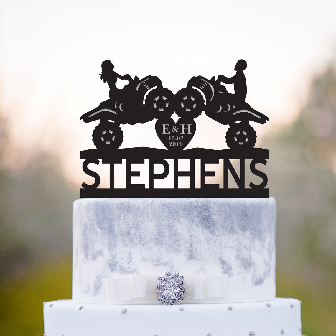 ATV Wedding Cake Topper, Mr & Mrs Quad Bike Cake Decoration, A208 - Etsy