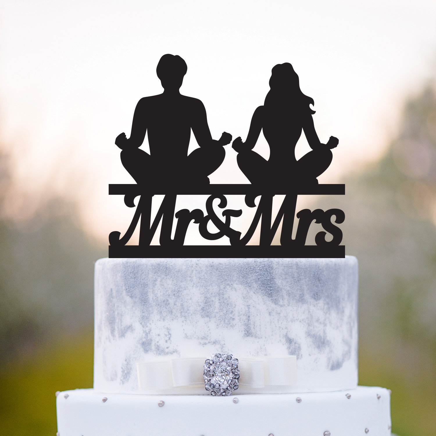 and Mrs Mr Yoga cake topper Yoga Mr and Mrs cake topper Yoga wedding ...