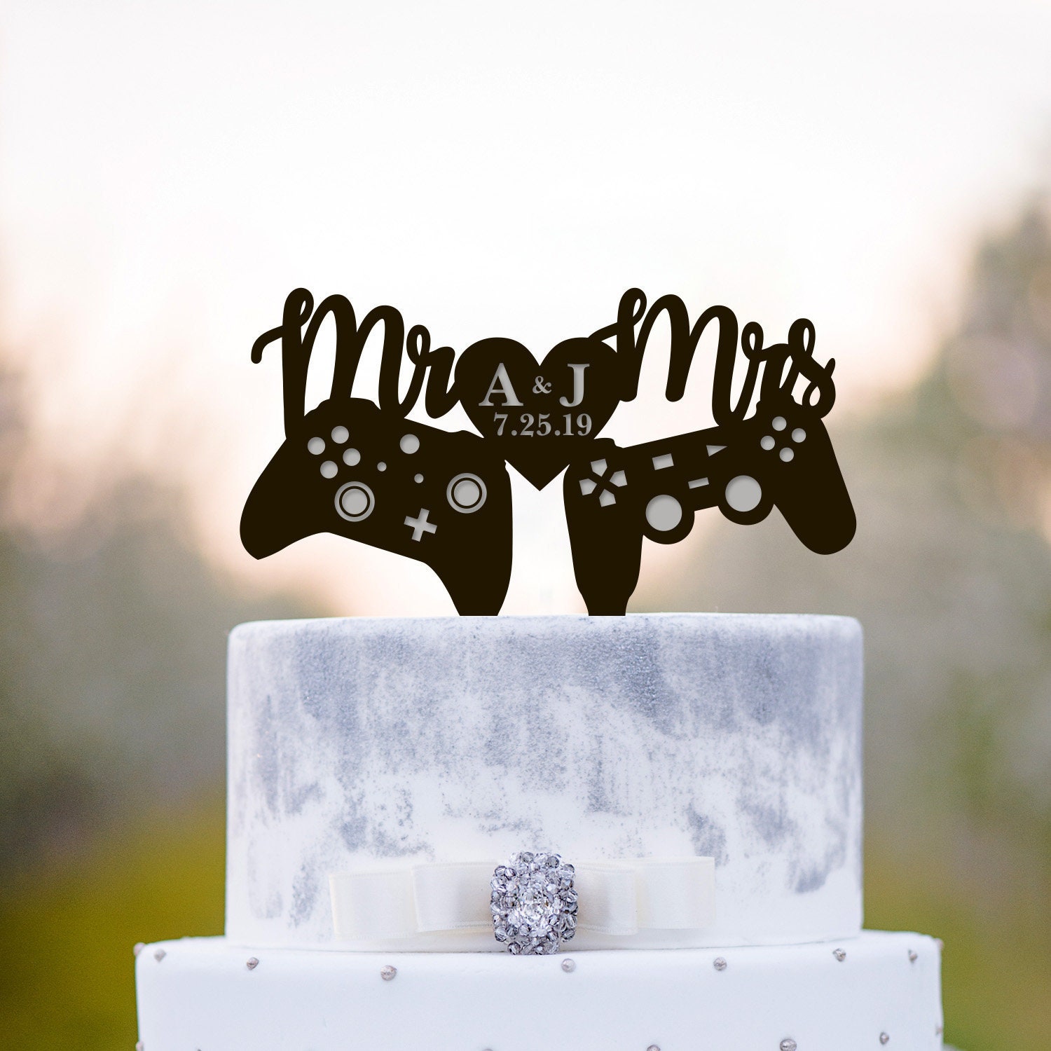 Gamers Wedding Cake Topper,gamer Wedding Cake Topper,video Game Wedding ...