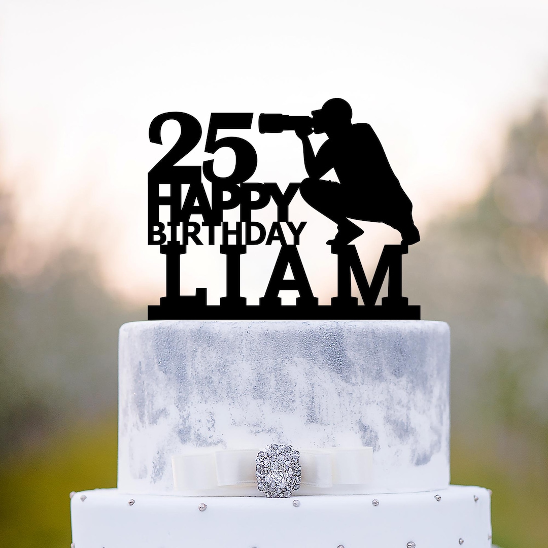 Photographer Cake Topper, Photographer Birthday Cake Topper, Camera ...