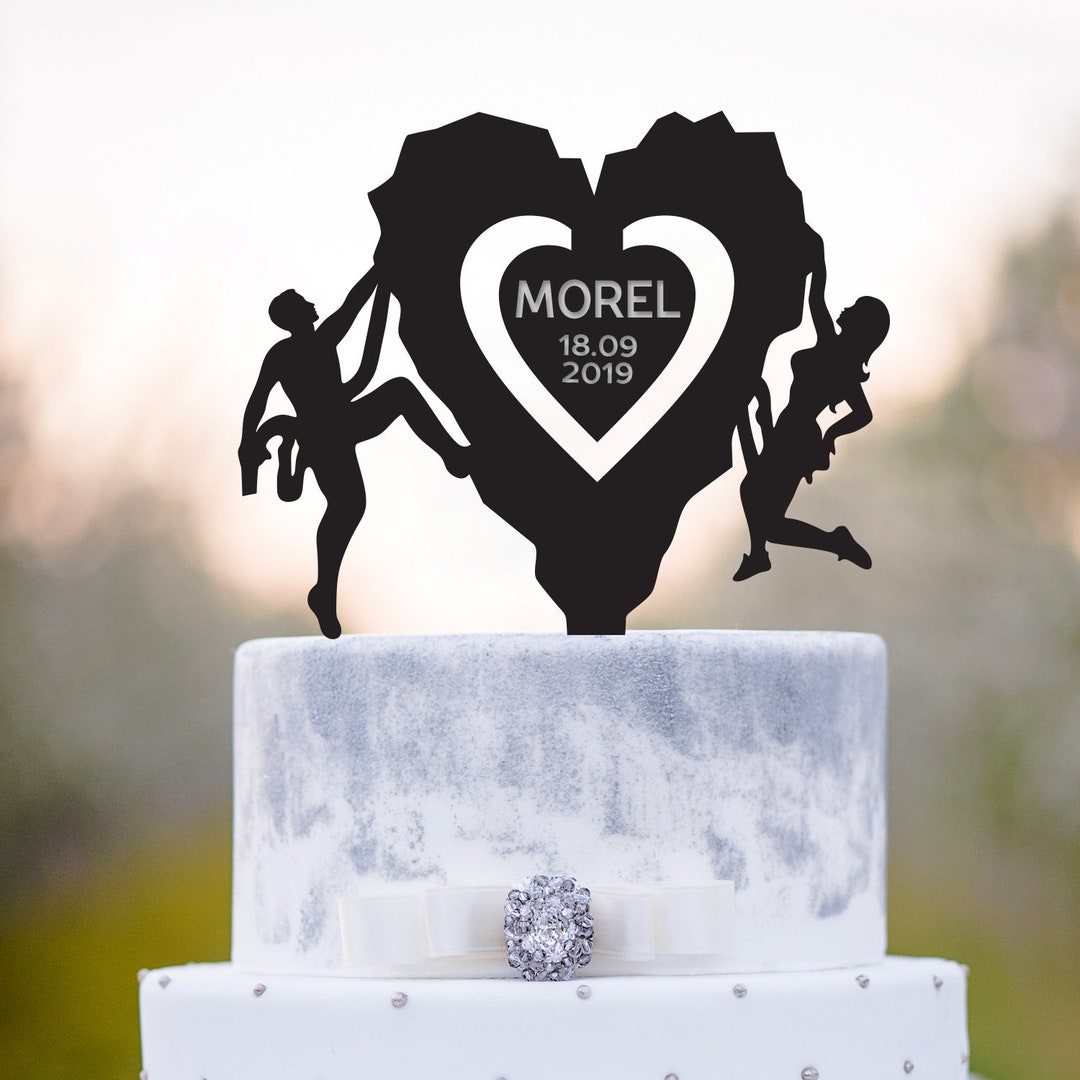 Climbing Cake Topper,rock Climbing Wedding Cake Topper,climbers Couple ...