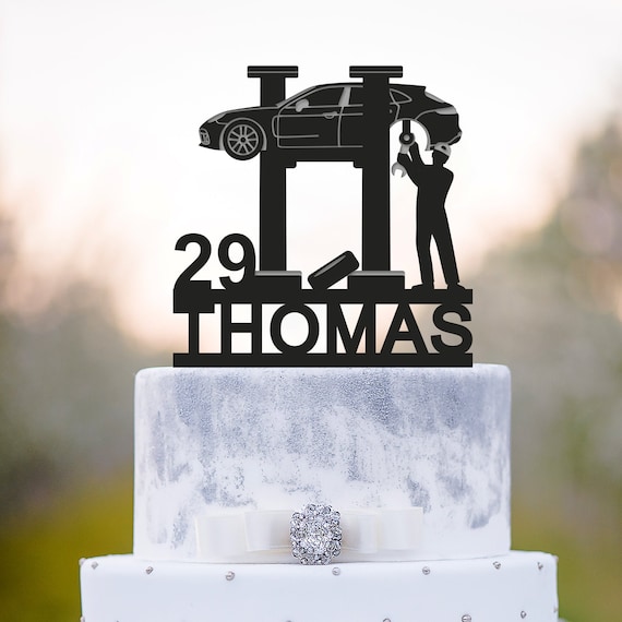 Mechanic Birthday Cake Topperauto Mechanic Gift Topper | Etsy