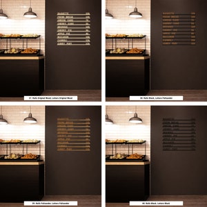 Wall Mounted Menu Rails, Changeabe Letter Board, Cafe Wall Menu ...