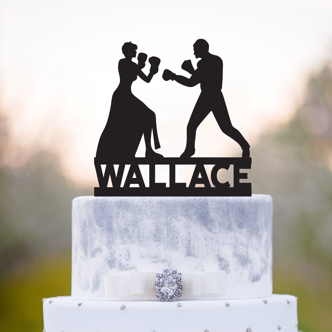 Boxing Theme Wedding Mr and Mrs Sport Cake Topper,mr and Mrs Boxer ...