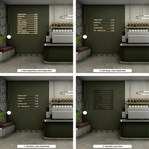 Menu Board, Changeabe Letters, Wall Mounted Menu, Changeable Menu Rails ...