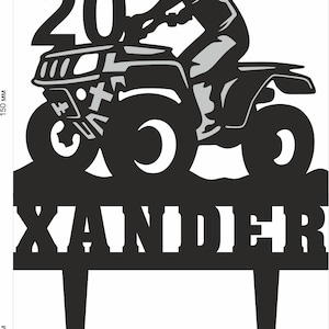 Custom Four Wheeler Cake Topper Birthday,atv Dirt Bike Happy Birthday ...