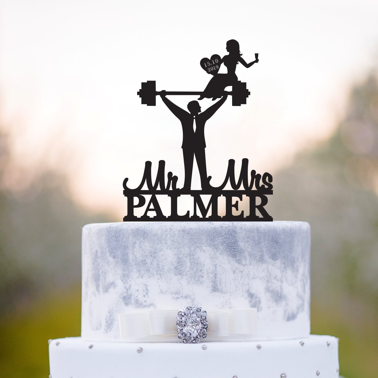 Gym cake topperWedding workout cake topperFitness cake | Etsy