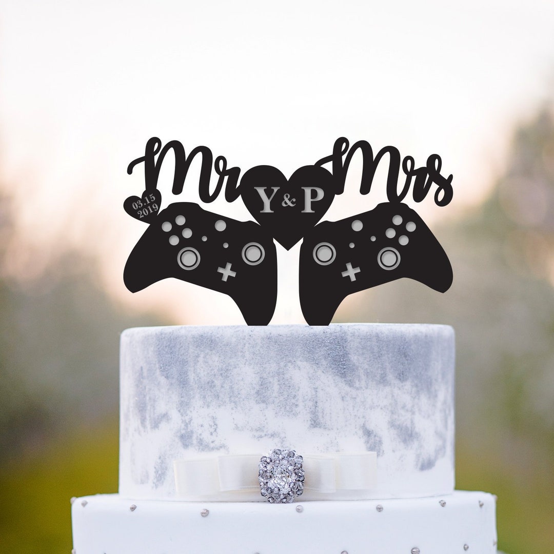 Game Controller Cake Topper,video Game Wedding Cake Topper,gaming ...