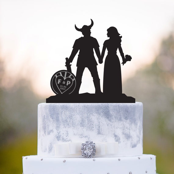 Custom Viking Barbarian Wedding Funny Cake Topper - Etsy
