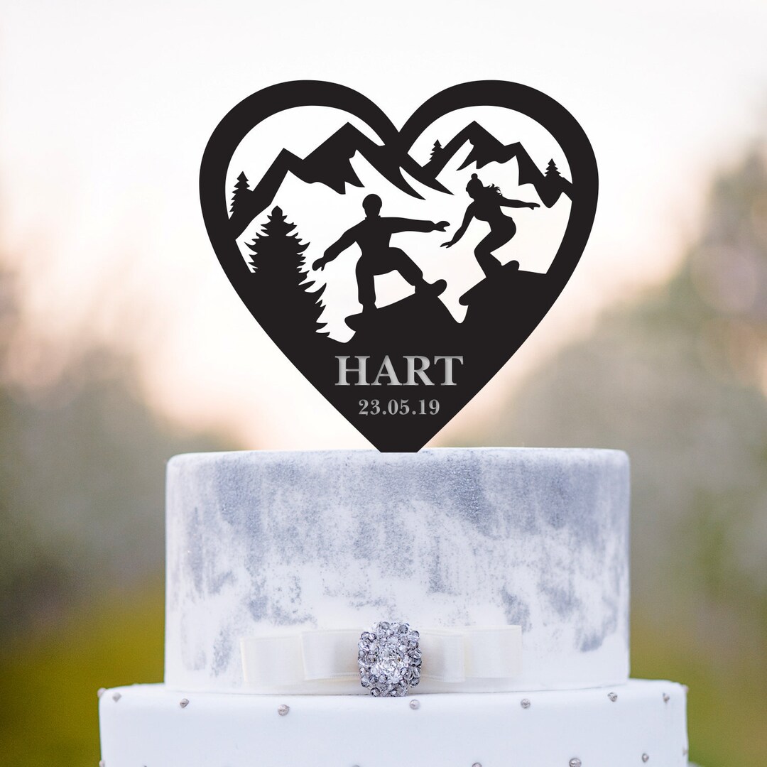Snowboard Cake Topper,snowboard Wedding Cake Topper,snowboarder Cake ...