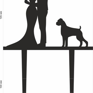 Wedding Cake Topper With Dog,boxer Dog,boxer Dog Cake Topper,cake ...
