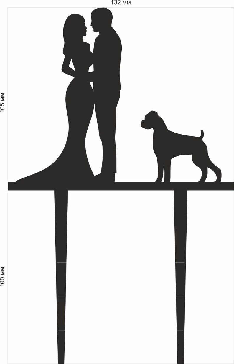 Wedding Cake Topper, Dog Cake Topper, Boxer Dog Cake Topper, Custom ...