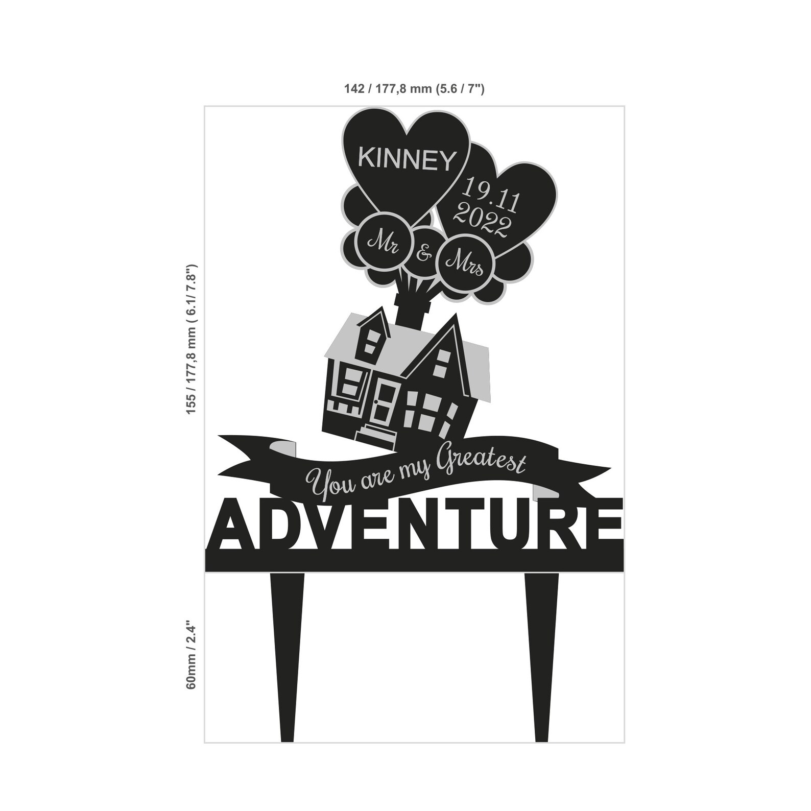 You're My Greatest Adventure up Cake Topperanniversary - Etsy
