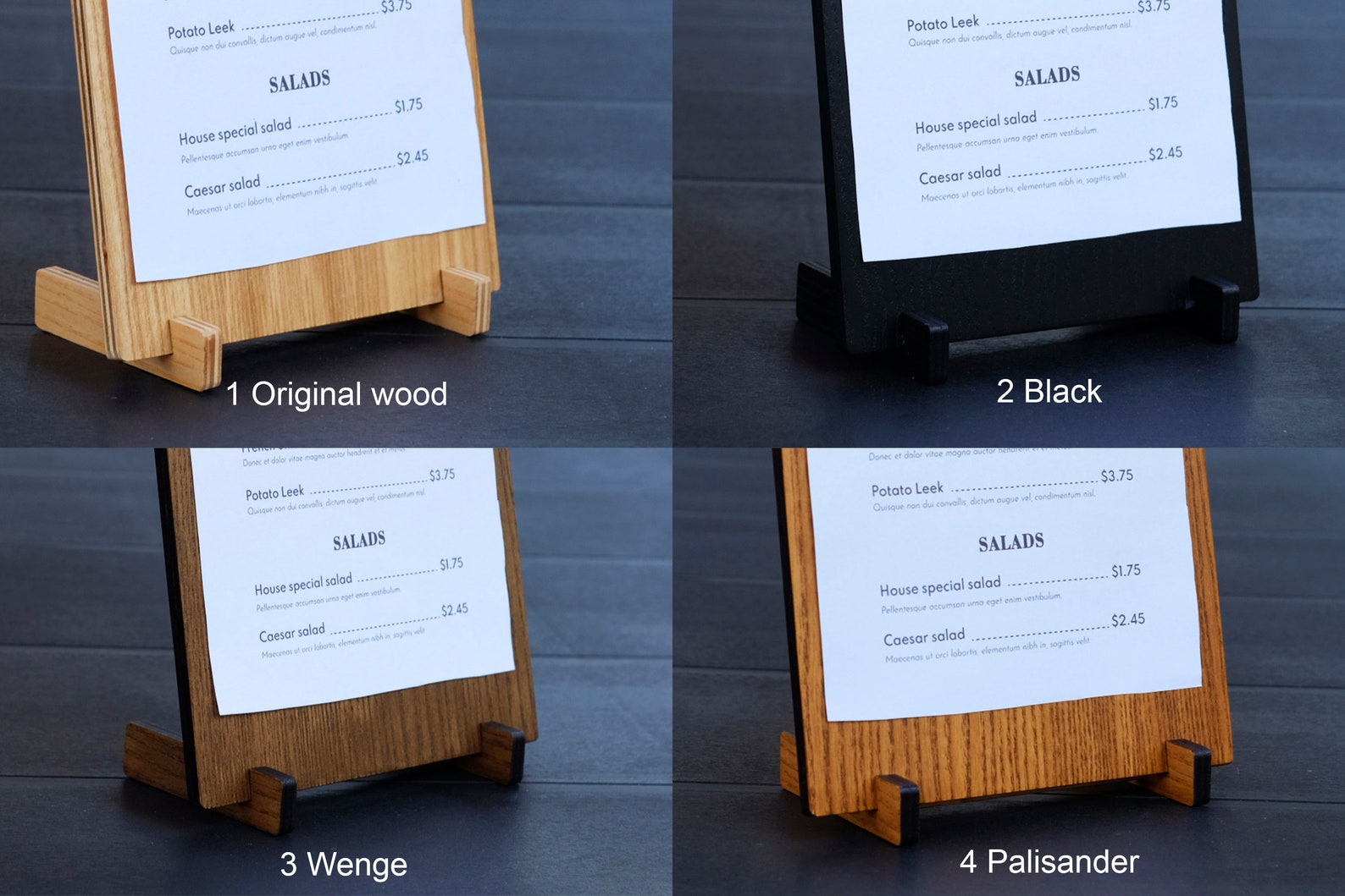 Menu Holder, Sign Holder Stand, Menu Board, Custom Acrylic Sign, Table ...