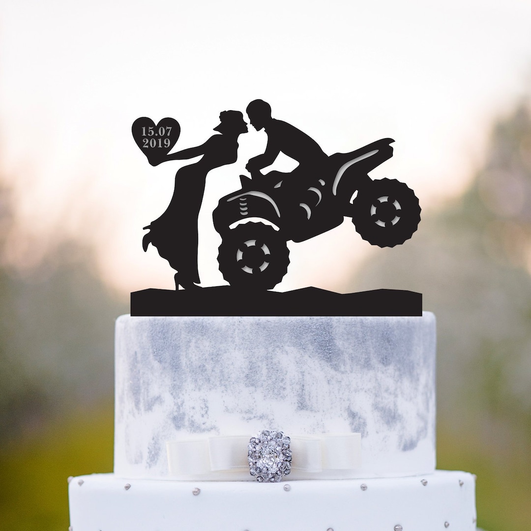 4 Wheeler Wedding Cake Topper,atv Cake Topper,atv Mr and Mrs Cake ...