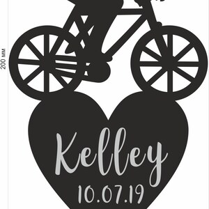 Tandem Bicycle Wedding Cake Topper, Acrylic Couple Silhouette, A198 - Etsy