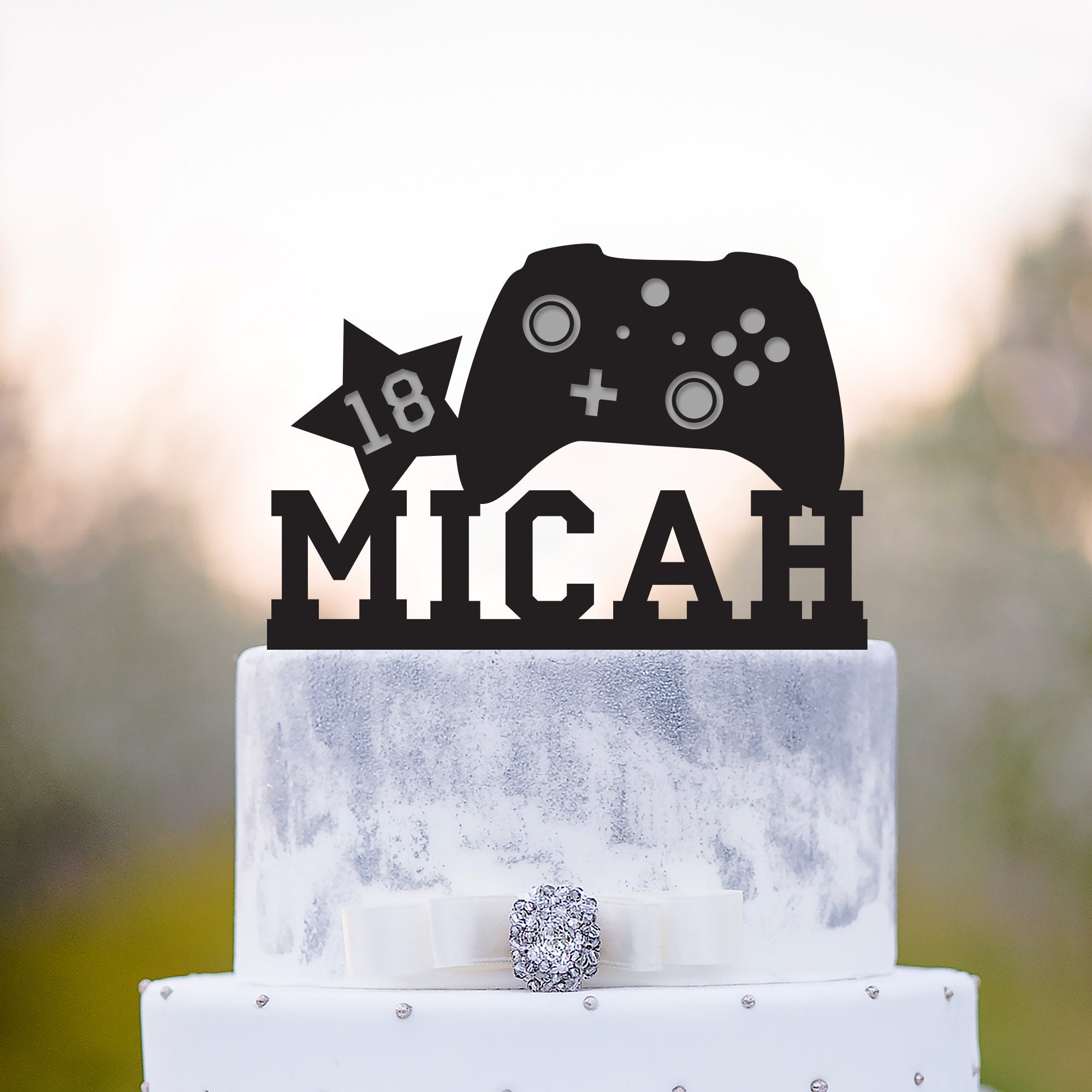 Custom Video Game Birthday Cake Toppervideo Game Lover Gamer | Etsy