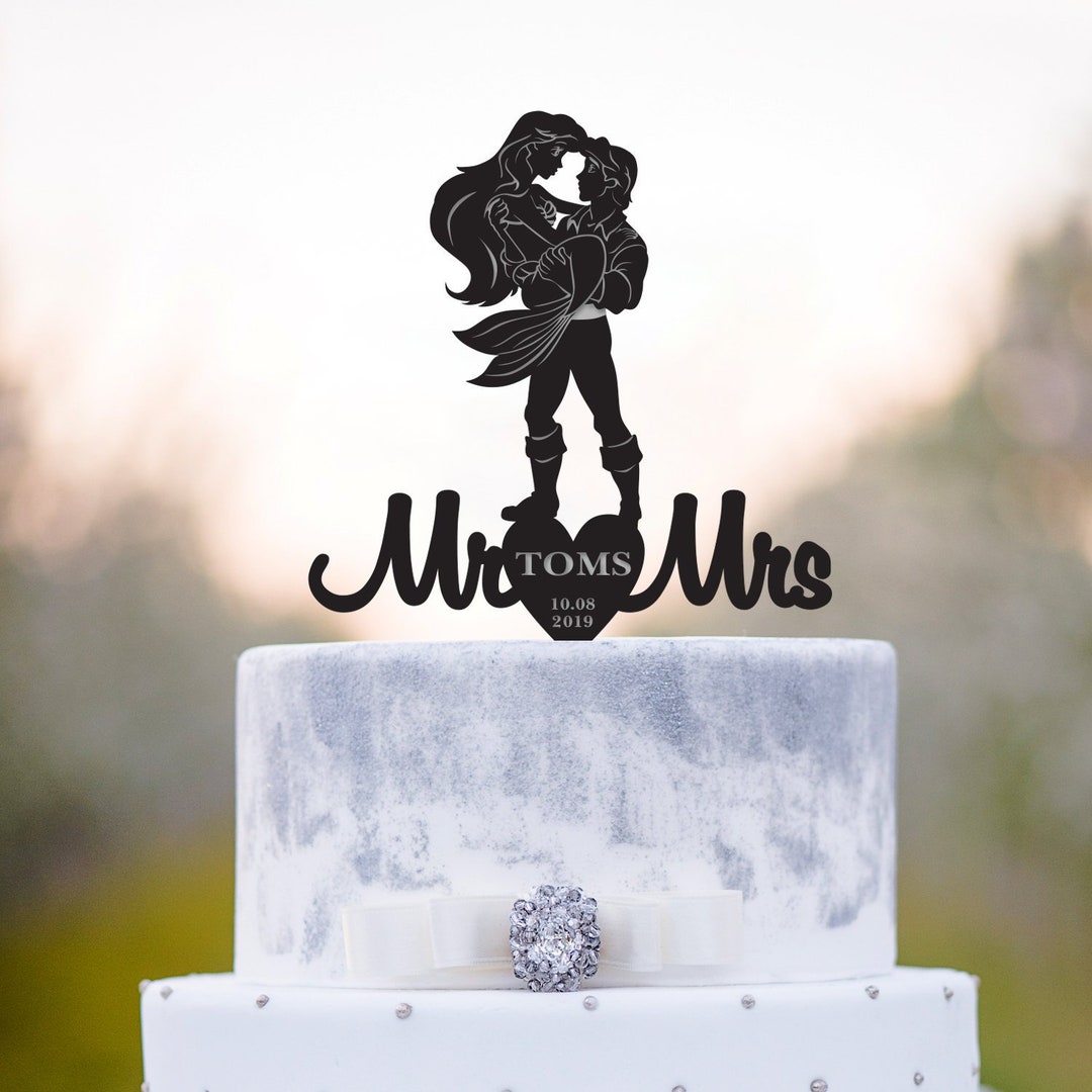 Fairytale Wedding Cake Topper,mermaid Wedding Cake Topper,mermaid Cake ...