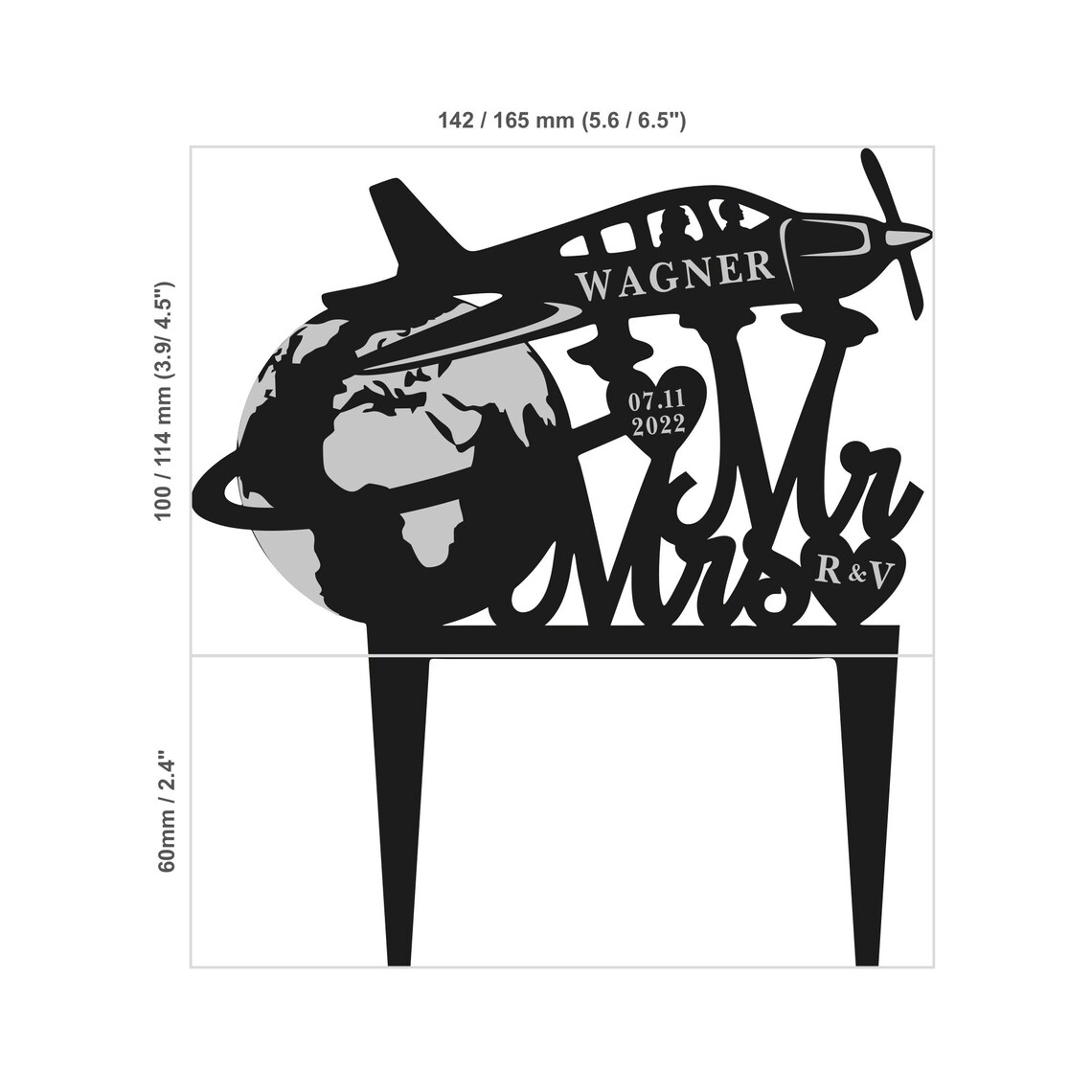 Airplane Travel Themed Wedding Cake Topper,around the World Wedding ...