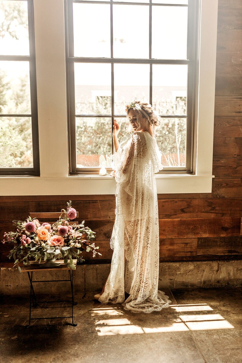 BRIDAL LACE CAPE with hood for wedding day sexy lace cloak | Etsy