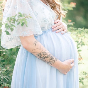 TULLE MATERNITY ROBE for Maternity Photo Shoot, Mother to Be Gown for ...