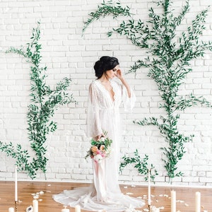 VINTAGE LACE BRIDAL Robe for Wedding Boudoir Photo Shoot Robe, Sheer ...