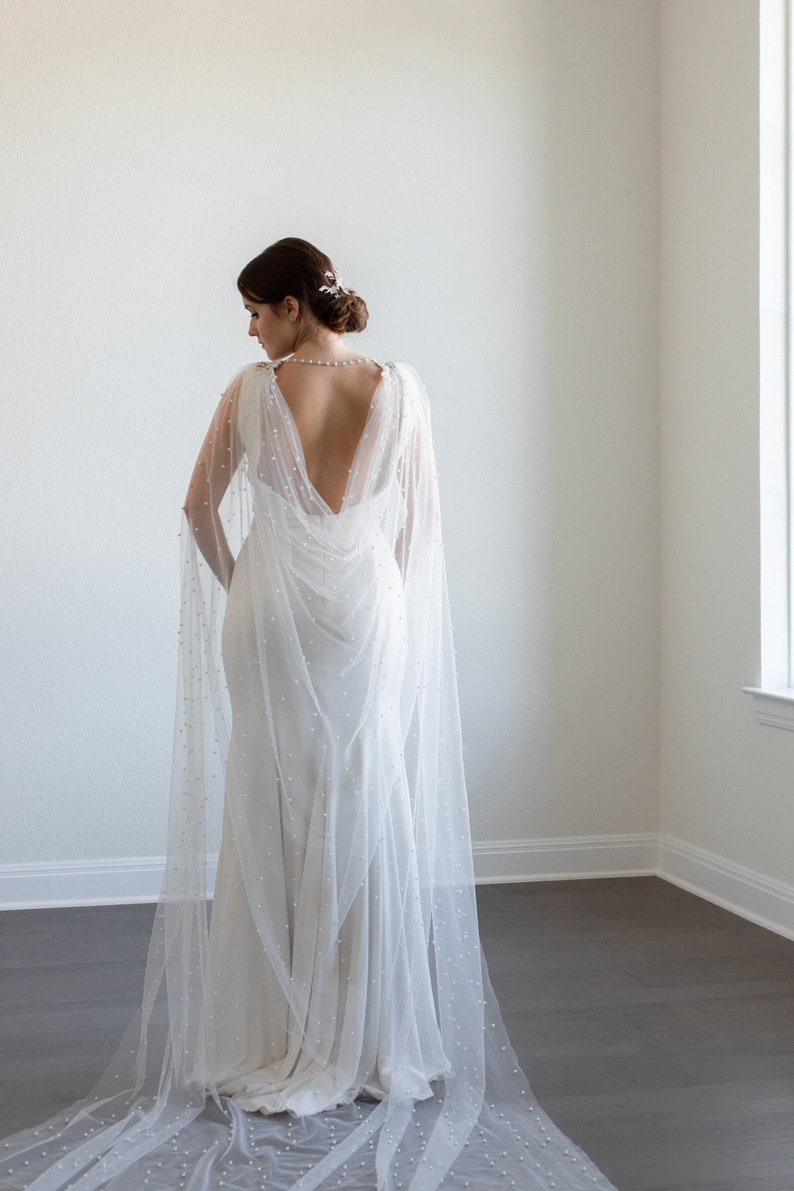 BEADED BRIDAL CAPE Wedding Day Cloak, Bridal Cover Up, Crystal ...