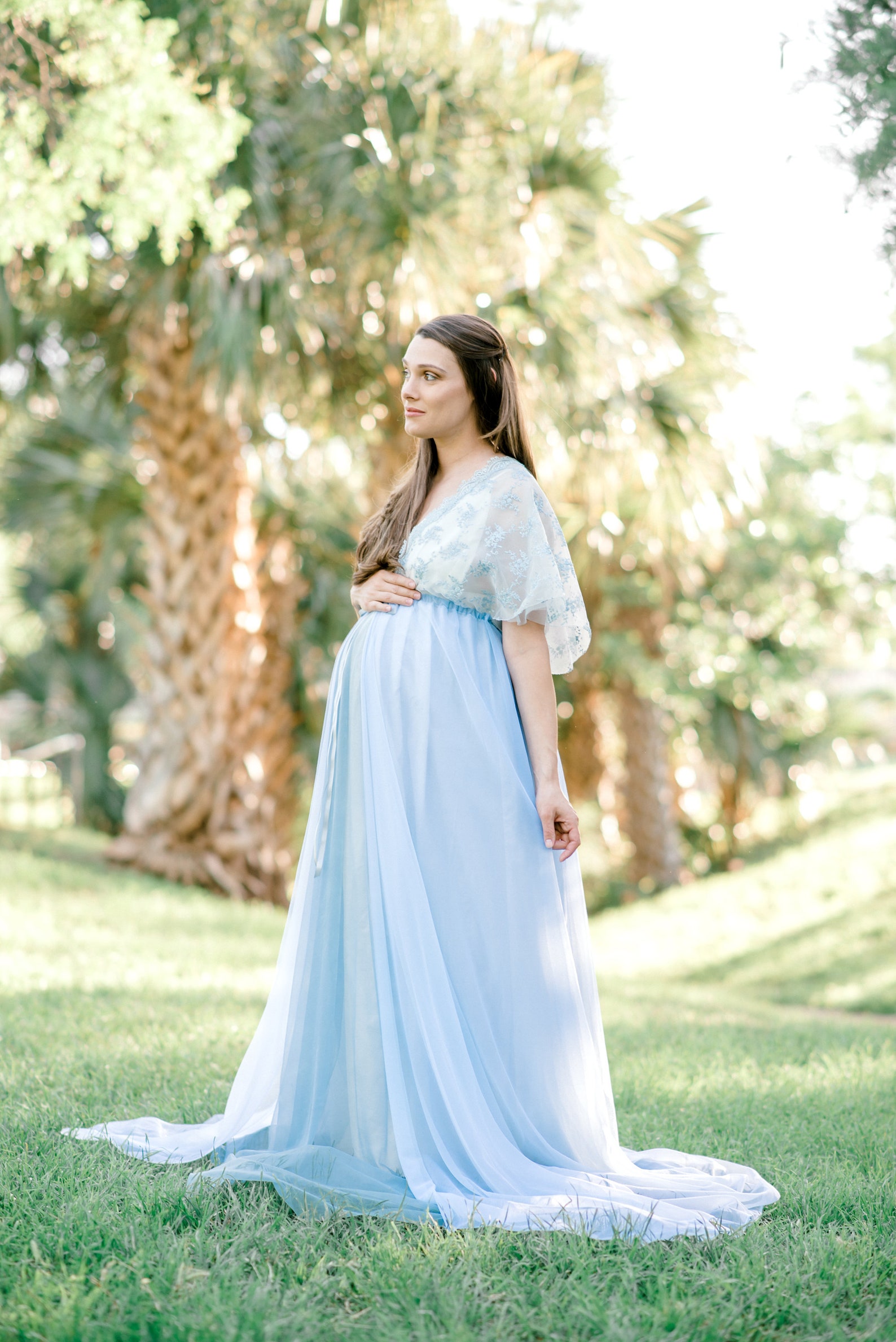 TULLE MATERNITY ROBE for maternity photo shoot Mother to Be | Etsy