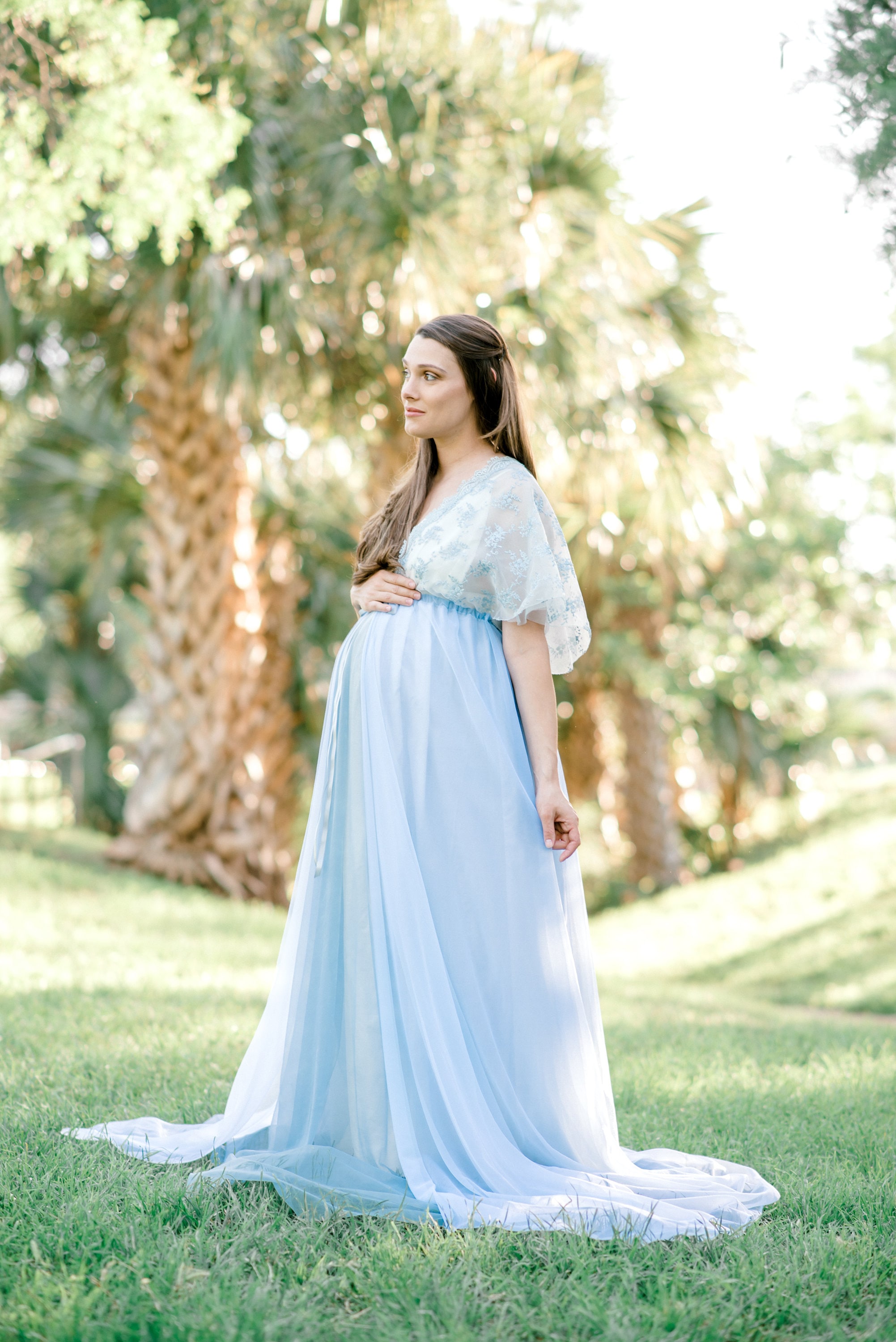 TULLE MATERNITY ROBE for maternity photo shoot Mother to Be | Etsy