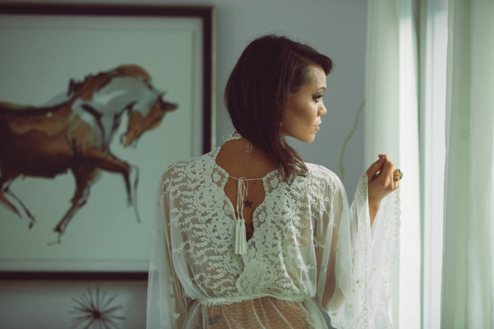 VINTAGE LACE BRIDAL Robe for Wedding Day Boudoir Photo Shoot - Etsy